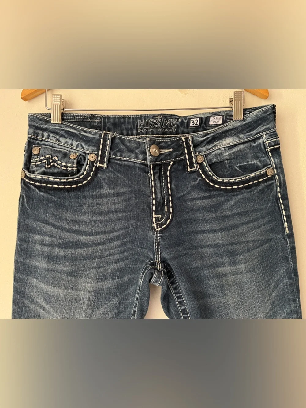 Miss Me | Jeans | Miss Me Indigo Irene Bootcut Jeans Thick White ...